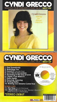 CYNDI GRECCO-MAKING OUR DREAMS COME TRUE/BEST OF-FIRST TIME ON NEW CD ...