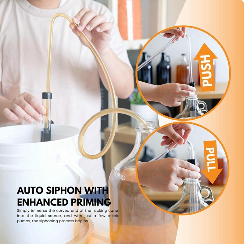 3/8In Auto Siphon with Clamp 6.5' Ft Hose Bottling Siphoning Kit with ...