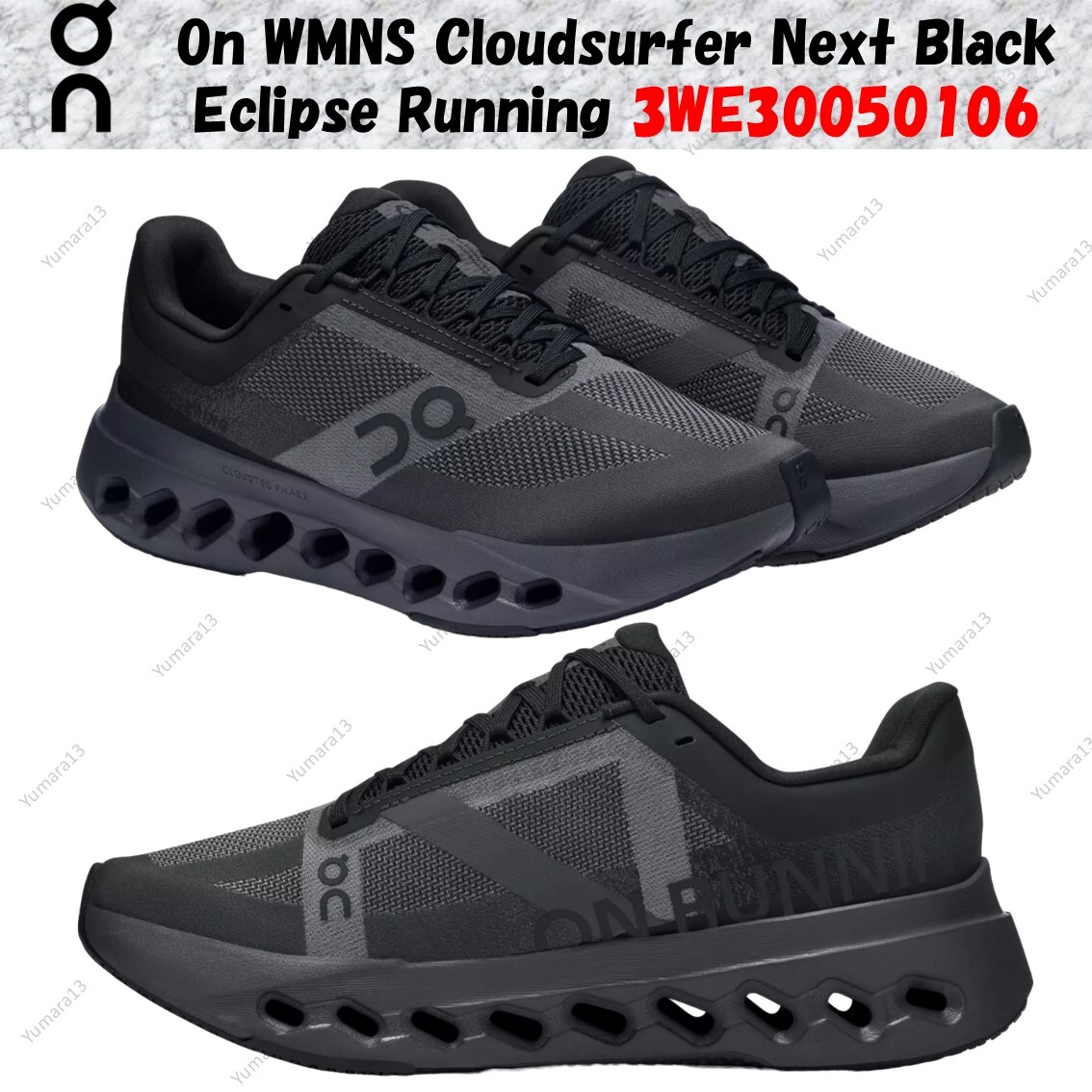 On WMNS Cloudsurfer Next Black Eclipse Running 3WE30050106 Women's Size ...