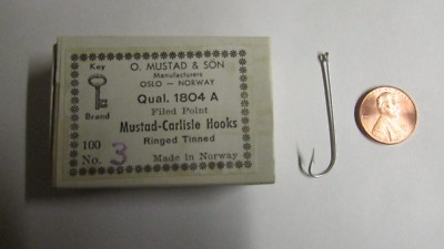 O. Mustad & Son Mustad-Carlisle Fishing Hooks - 100 Hooks - No. 3 - New ...