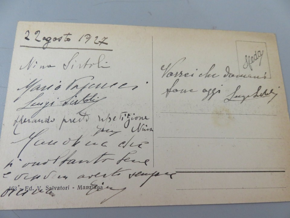 Cp Postcard Era MANZIANA View Written Never Shipped 1927 | eBay UK