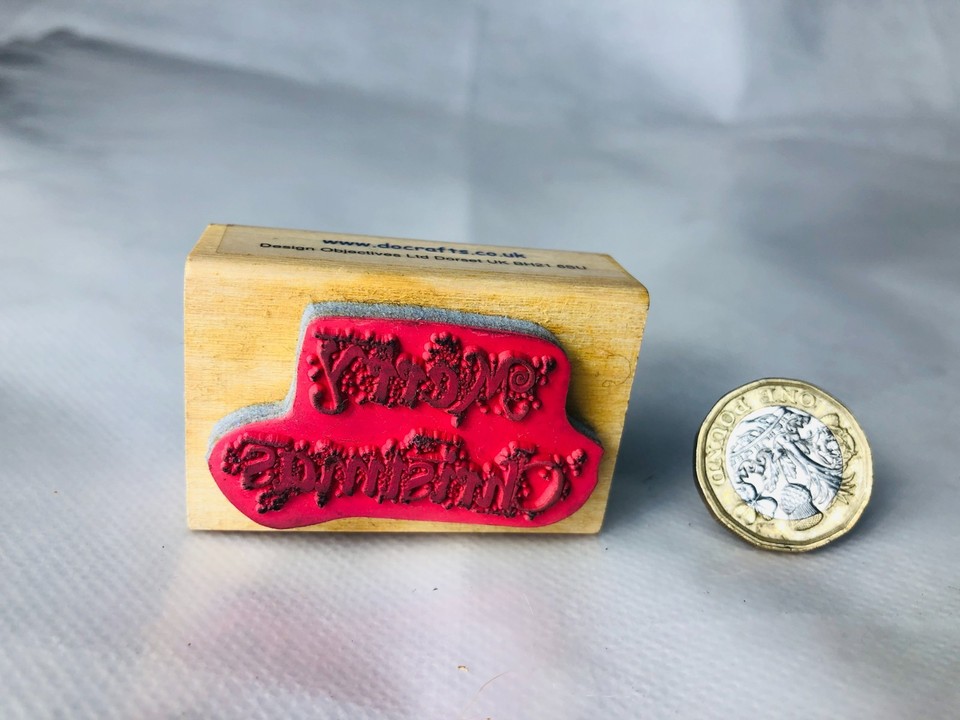 Rubber Ink Stamp Print Craft Scrap Booking Merry xmas Vintage ra | eBay UK