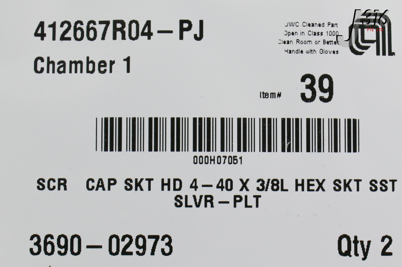 20085 APPLIED MATERIALS SCR CAP SKT HD 4-40 X 3/8L HEX SKT SST (NEW ...