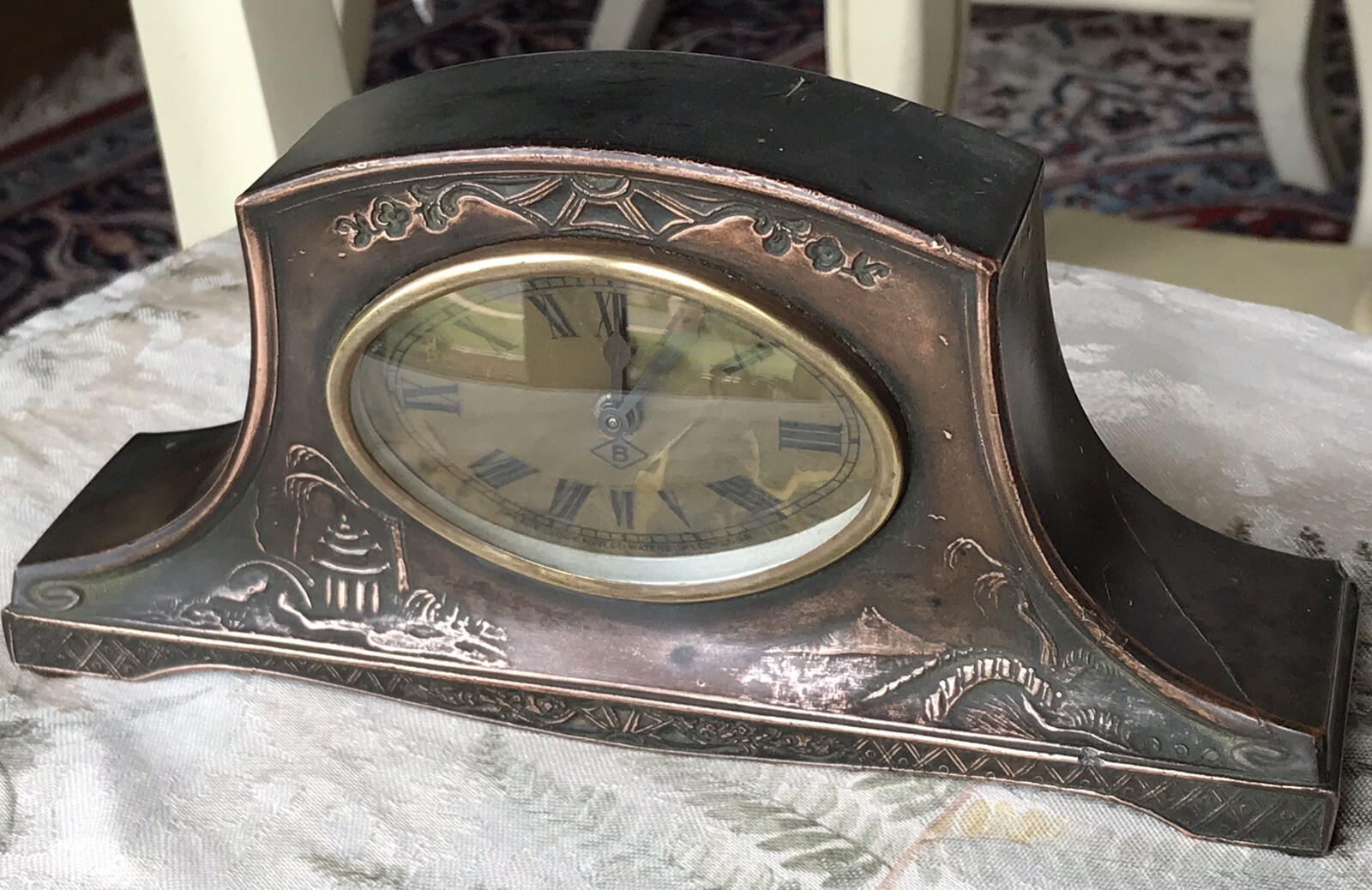 THE LUX CLOCK MFG.CO.WATERBURY CONN. USA - MANTLE CLOCK- ANTIQUE-1914 ...