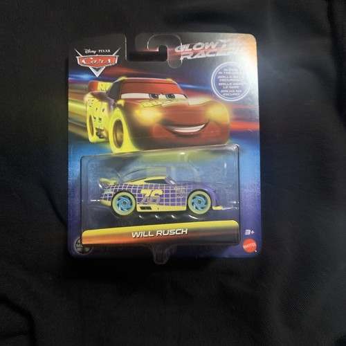 Disney Pixar Cars Glow Racers WILL RUSCH #76 Glow in the Dark GITD Car ...
