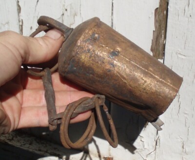 GERMAN ?? VERY PRIMITIVE AND UNIQUE ANTIQUE COW BELL WITH A HORSE BIT ...