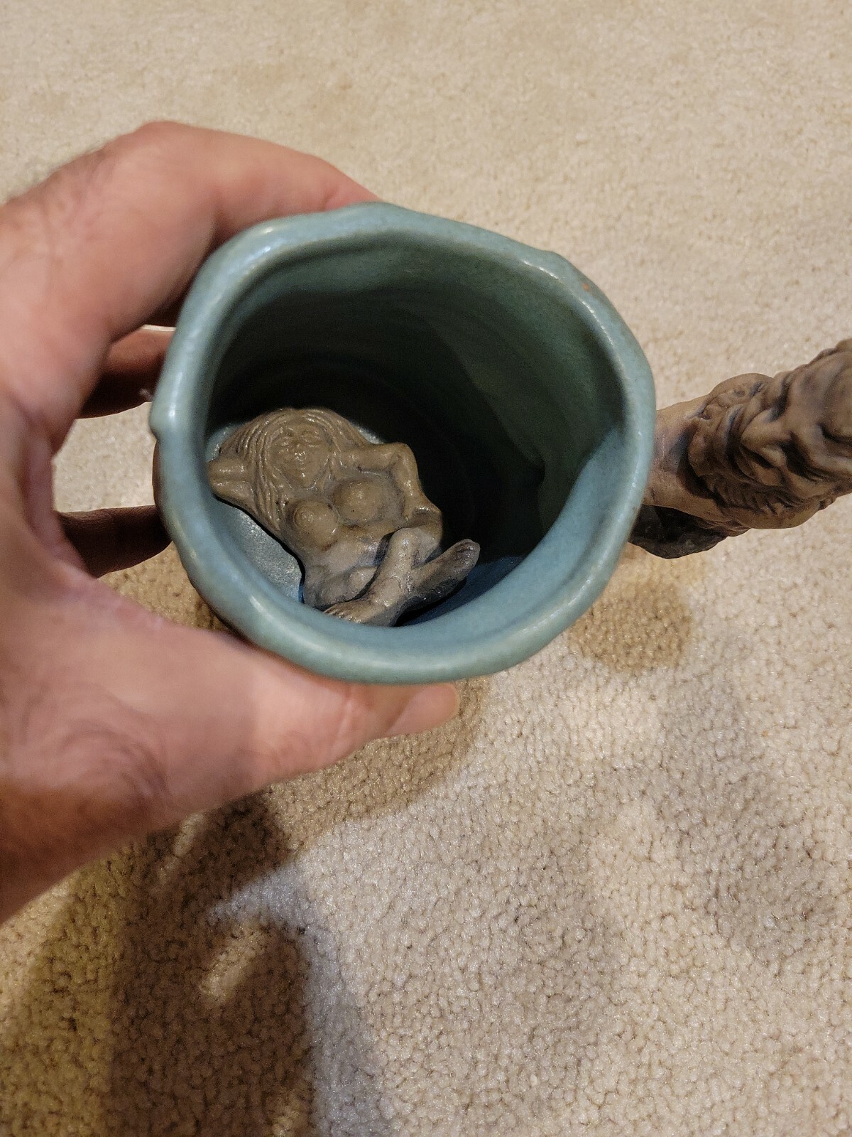 1971 Jim Rumph Tankard Mug with Satyr Handle and Maiden Inside Vintage ...