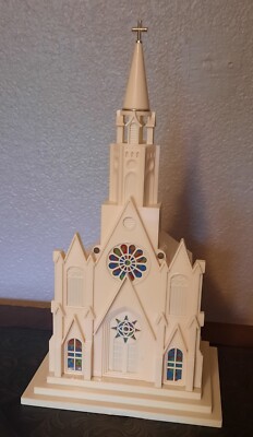 Rare Vintage Raylite/Paramount #177 Illuminated Musical Cathedral Box ...