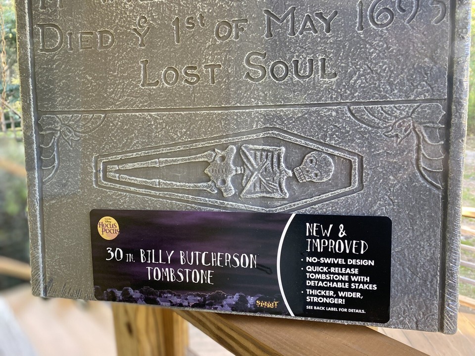 DISNEY HOCUS POCUS TOMBSTONE | 30" BILLY BUTCHERSON | HALLOWEEN | eBay