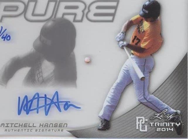 2014 Leaf Trinity - Perfect Game Pure Autographs Mitchell Hansen #PGP ...