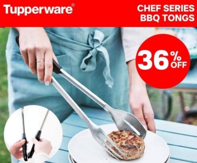 Brand New Tupperware Chef Series Bbq Tongs Rrp $39 | eBay