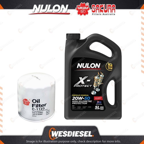 Sakura Oil Filter 5L PRO20W50 Engine Oil Kit for Toyota Previa Tarago ...