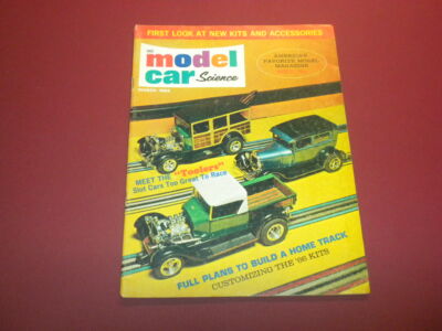 MODEL CAR SCIENCE magazine 1966 MARCH slot cars Monogram kits matchbox ...