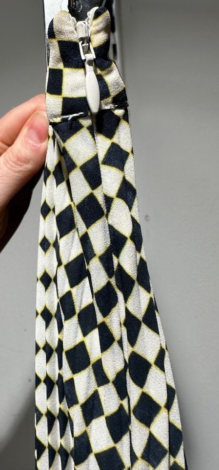 preloved Ladies REISS black, white & yellow checked pleated skirt UK 6 ...