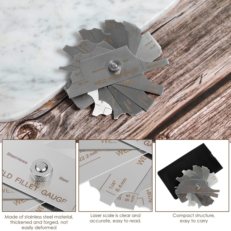 Metal Weld Fillet Gauges Stainless Steel Fillet Weld Set Gage ...