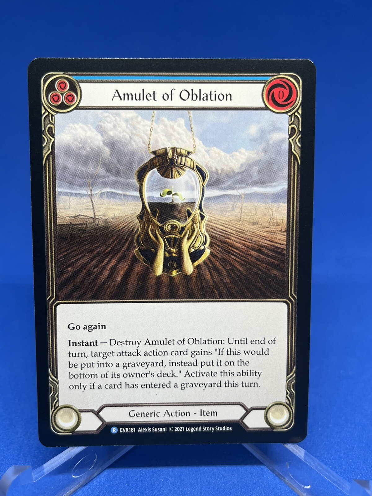 Flesh And Blood Everfest Amulet of Oblation EVR181 1st Edition Blue FAB ...