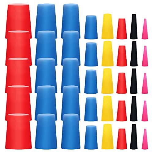 40 Pcs High Temp Silicone Rubber Tapered Plug Kit, 1/16 Inch to 5/8 ...