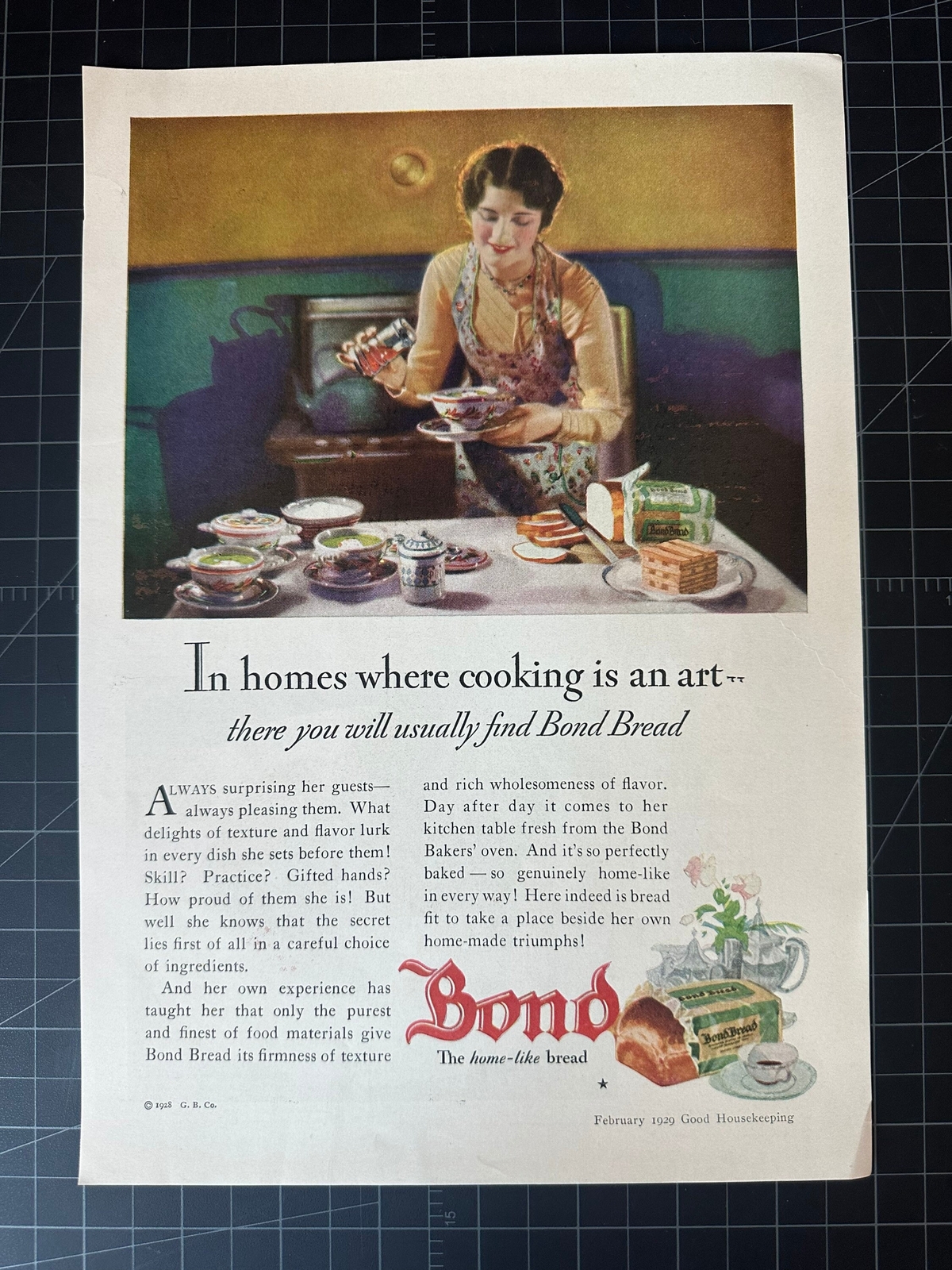 Vintage 1929 Bond Bread Print Ad | eBay
