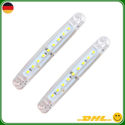 2PCS LED Seitenblinker Blinker Autolicht Links+Rechts Weiß Für PKW LKW ...