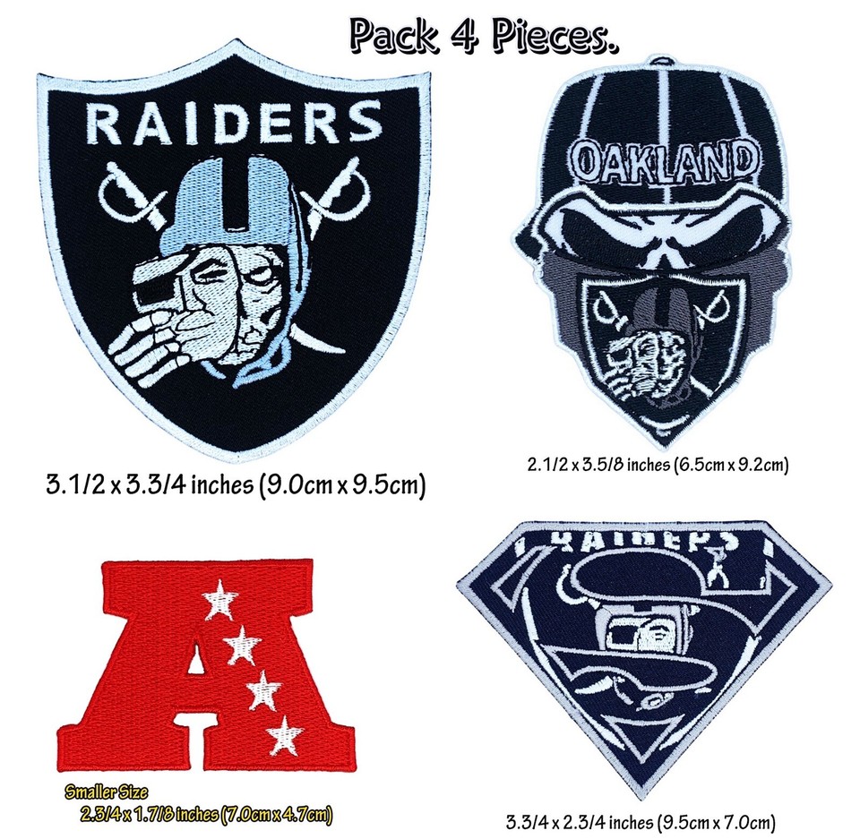 Raiders Football Logo Embroidery Patches ,iron ,sew *TH- USA BY USPS ...