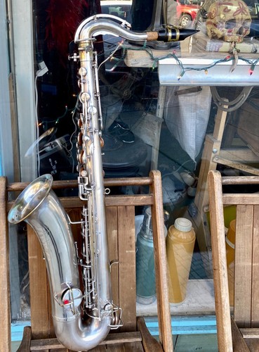 Antique 1921 Silver Buescher True Tone Low Pitch Tenor Saxophone | eBay