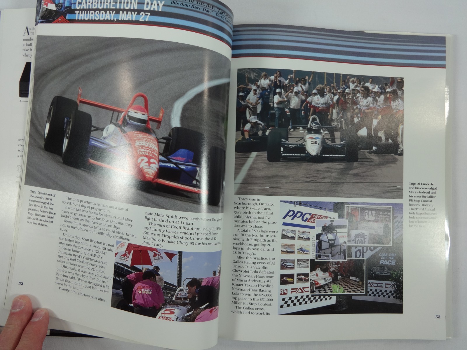 1993 Indy Review Hardcover Book Indycar Cart 77th Indianapolis 500 ...