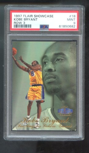 1997-98 Fleer Flair Showcase Row 3 #18 Kobe Bryant PSA 9 Graded Card ...