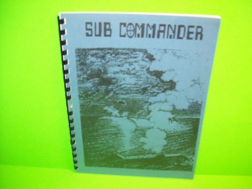 SUB COMMANDER Original Video Arcade Game Manual Submarine Repair ...