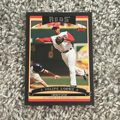 2006 Topps Series 1 Black Felipe Lopez Reds /55 Cincinnati Reds | eBay