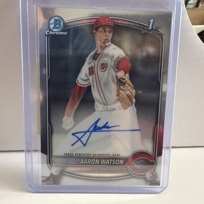 2025 Bowman Draft Aaron Watson Chrome Auto #CPA-AW 1st Prospect Reds | eBay