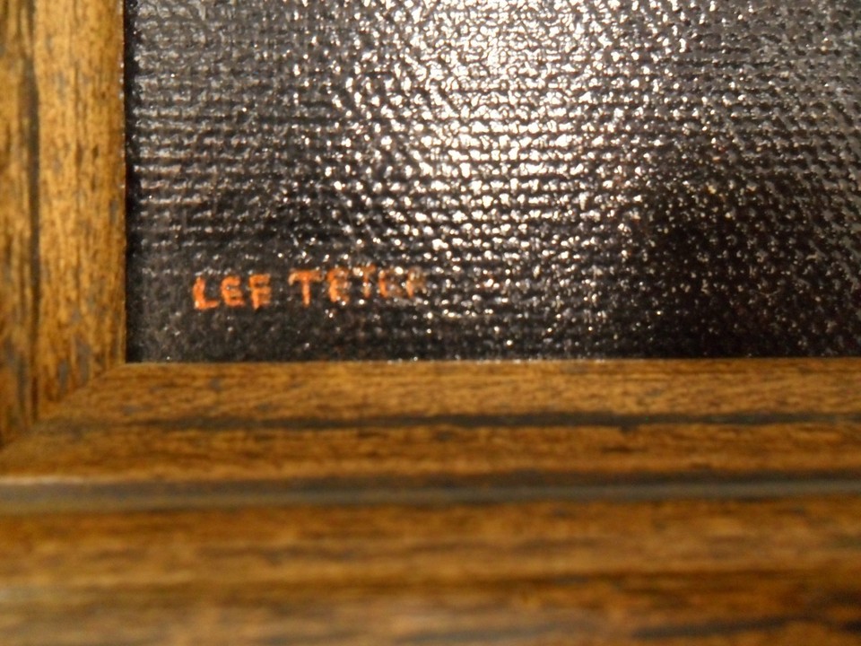 Lee Teter ~ Signed & Numbered 113/125 On Framed Canvas 8" X 8" Campfire ...