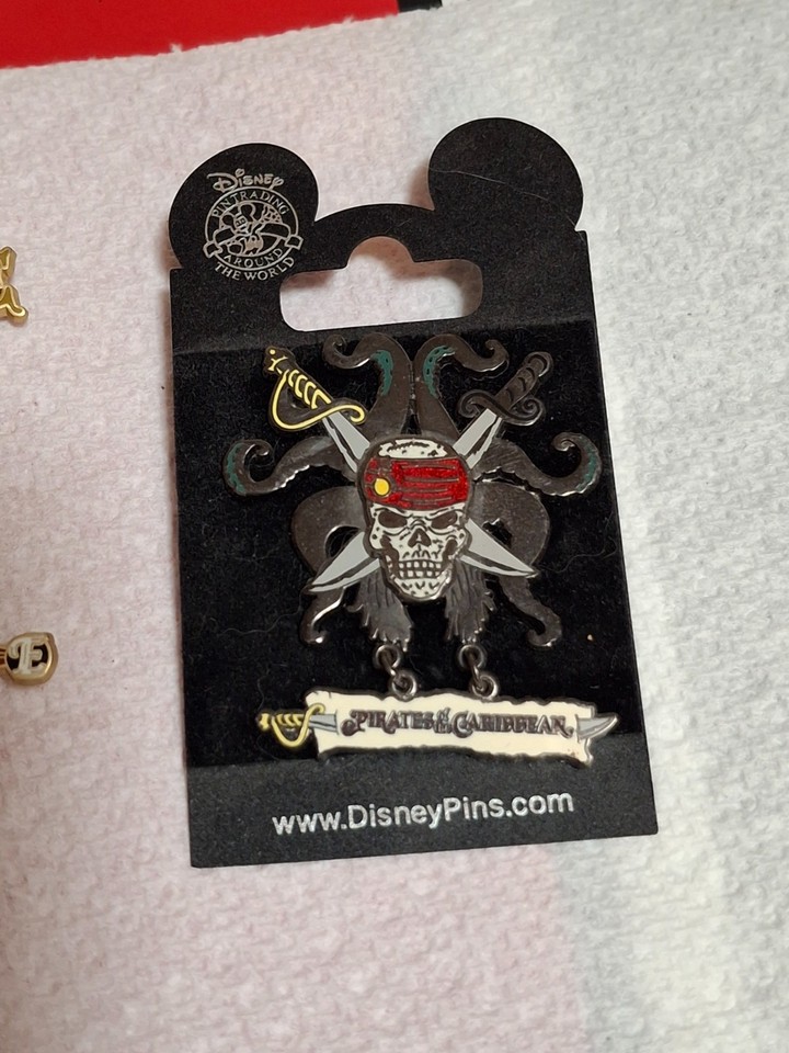 Disney Pin Lot Pirates of the Caribbean Skull Sword Dragon Debt to Pay ...