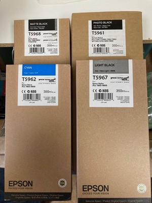 Genuine UNUSED Set 4 Epson Ink T5961-T5962-T5967-T5968 Stylus Pro 7900 ...