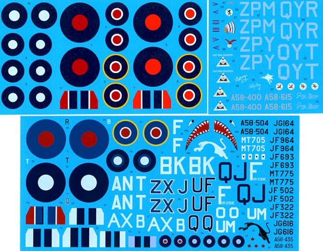 DK Decals 1/48 SUPERMARINE SPITFIRE Mk.VIII in RAF RAAF SAAF Service | eBay