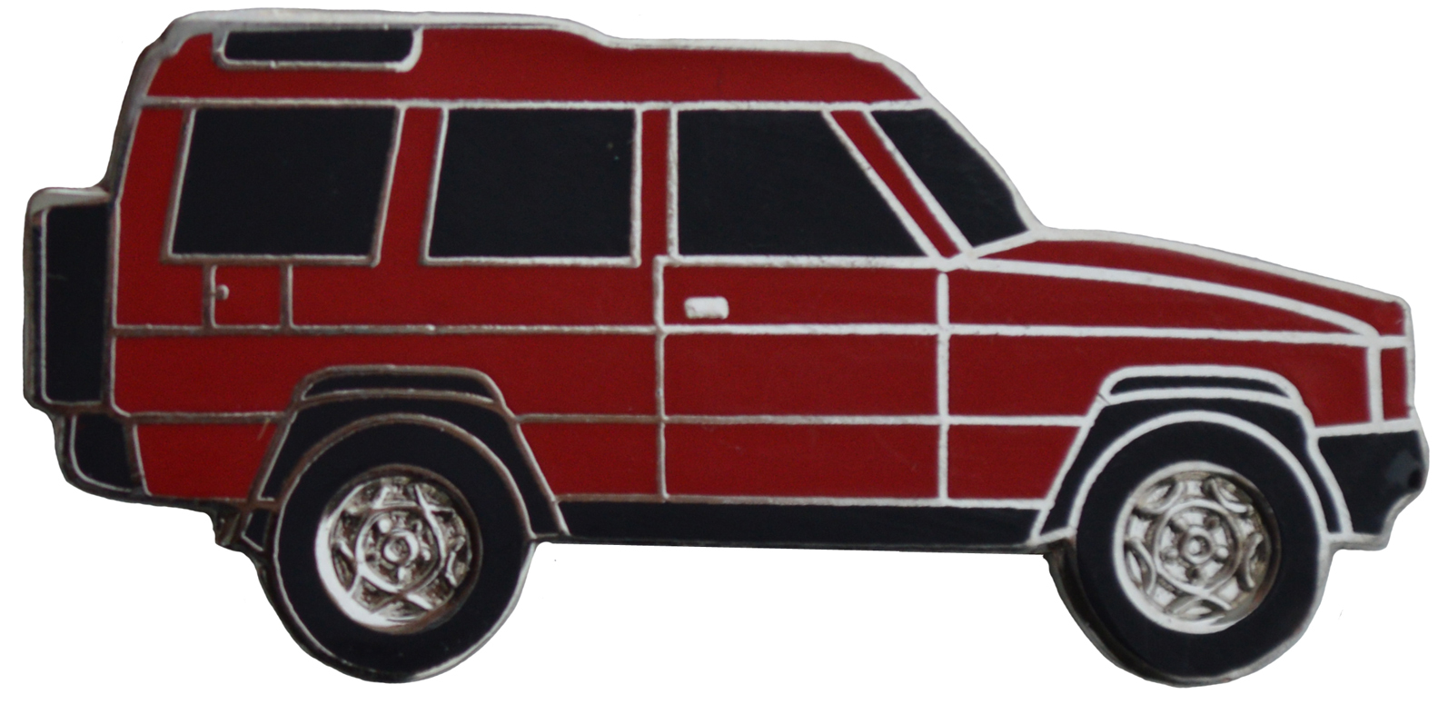 Land Rover Discovery truck cut out lapel pin - Red | eBay