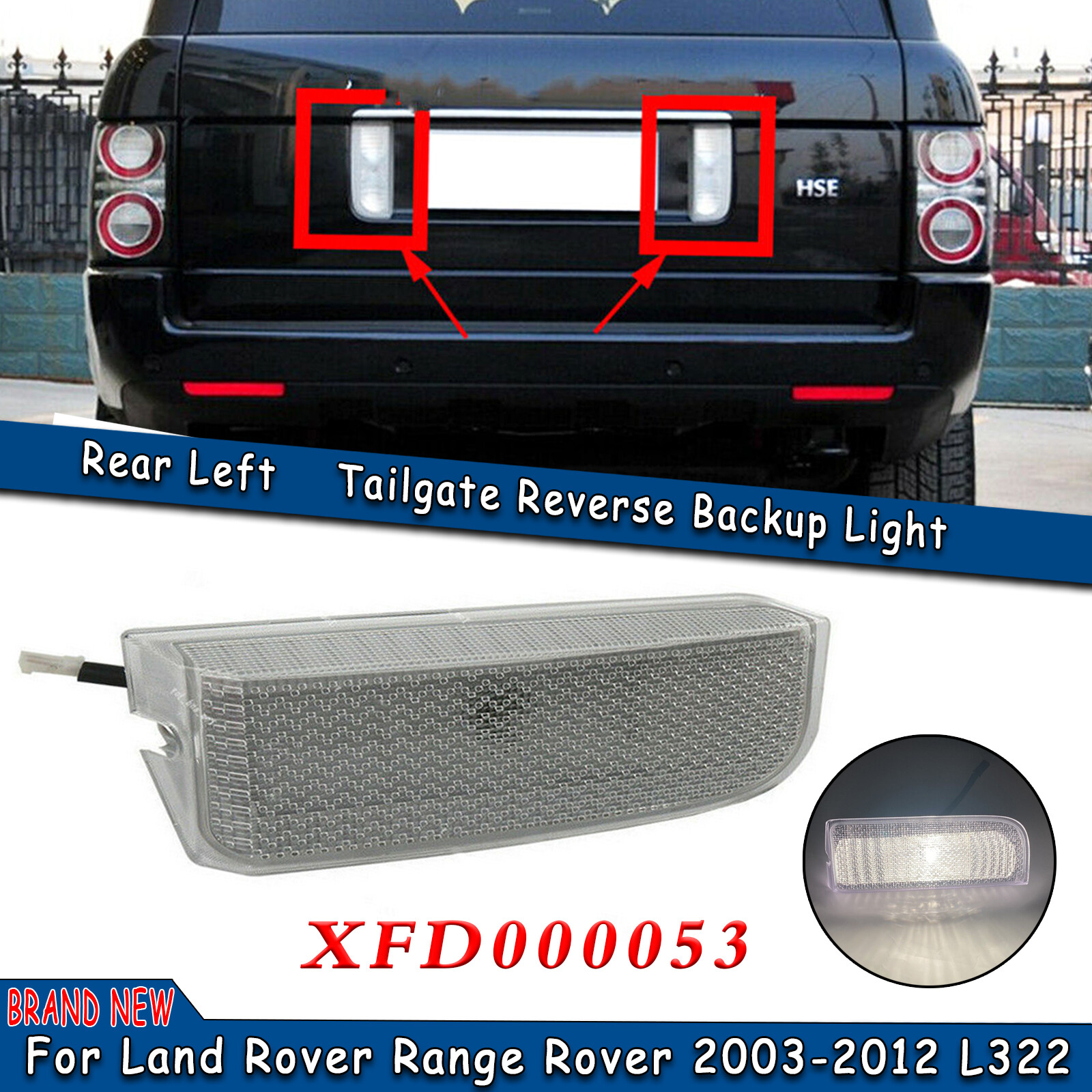 Left Tailgate Rear Reverse Backup Lamp Light Lens For Range Rover L322 ...