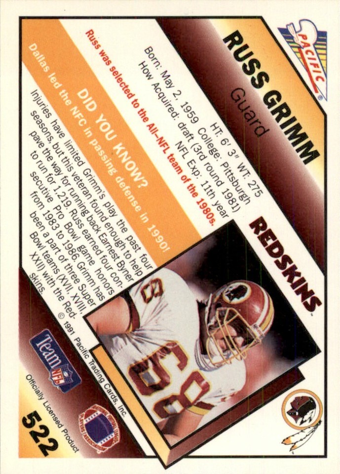 1991 Pacific Russ Grimm #522 | eBay