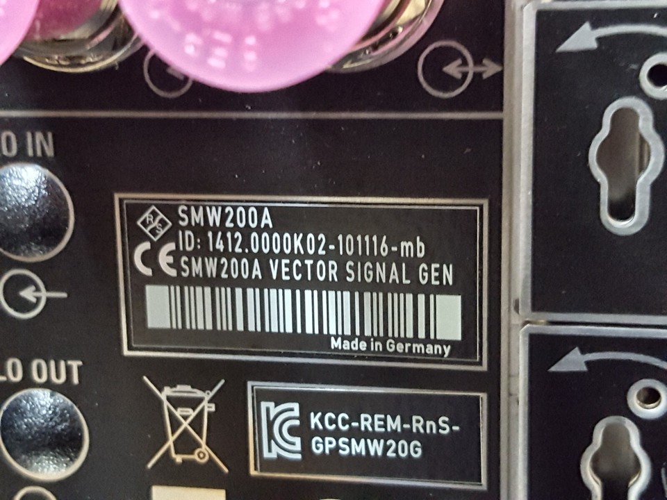 R&S SMW200A Vector Signal Generator, 6Ghz B10 B13 B106 (1116) | eBay