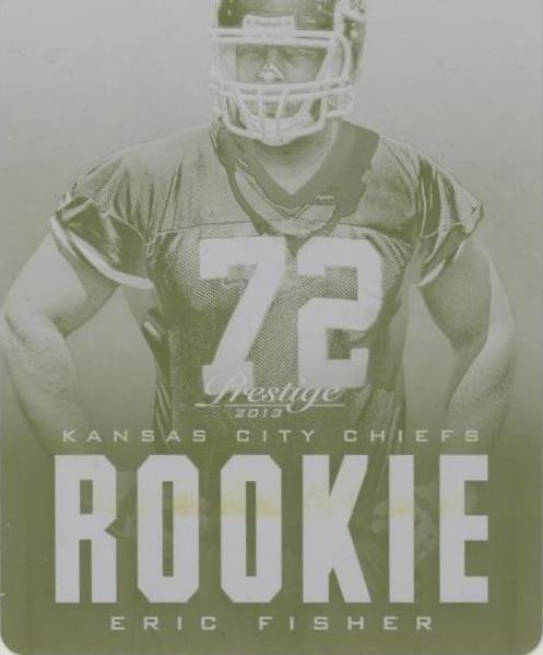 2013 Panini Prestige - Rookie Eric Fisher #211 Printing Plate Yellow /1 ...