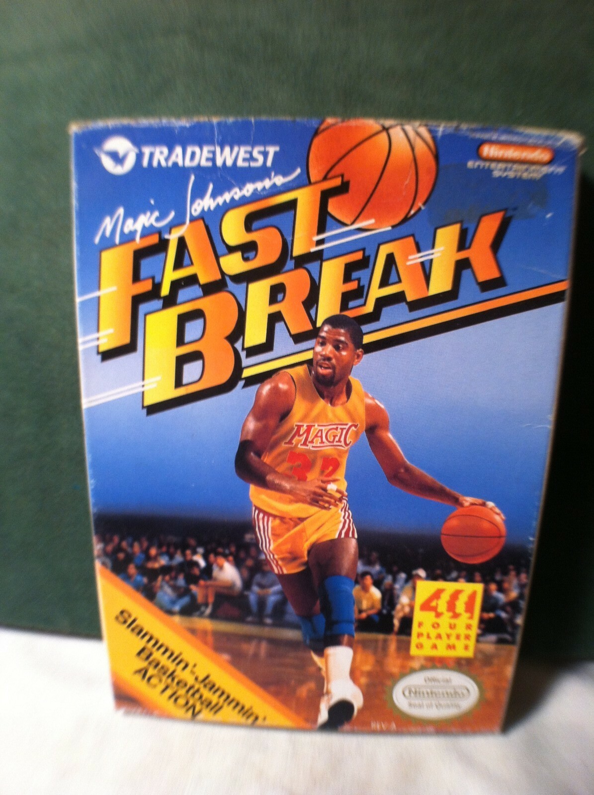 Nes Game in Box "Magic Johnson Fast Break" | eBay