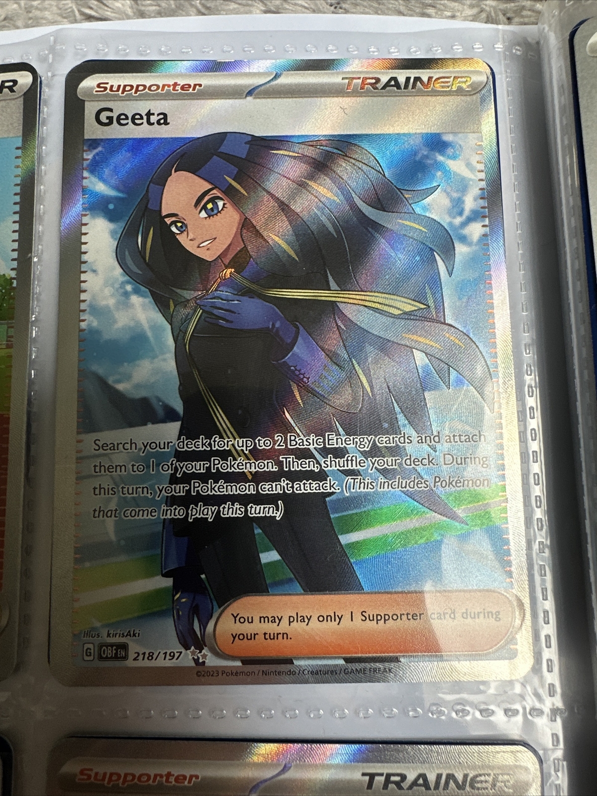 Pokémon TCG Geeta Sv03: Obsidian Flames 218/197 Holo Ultra Rare for ...