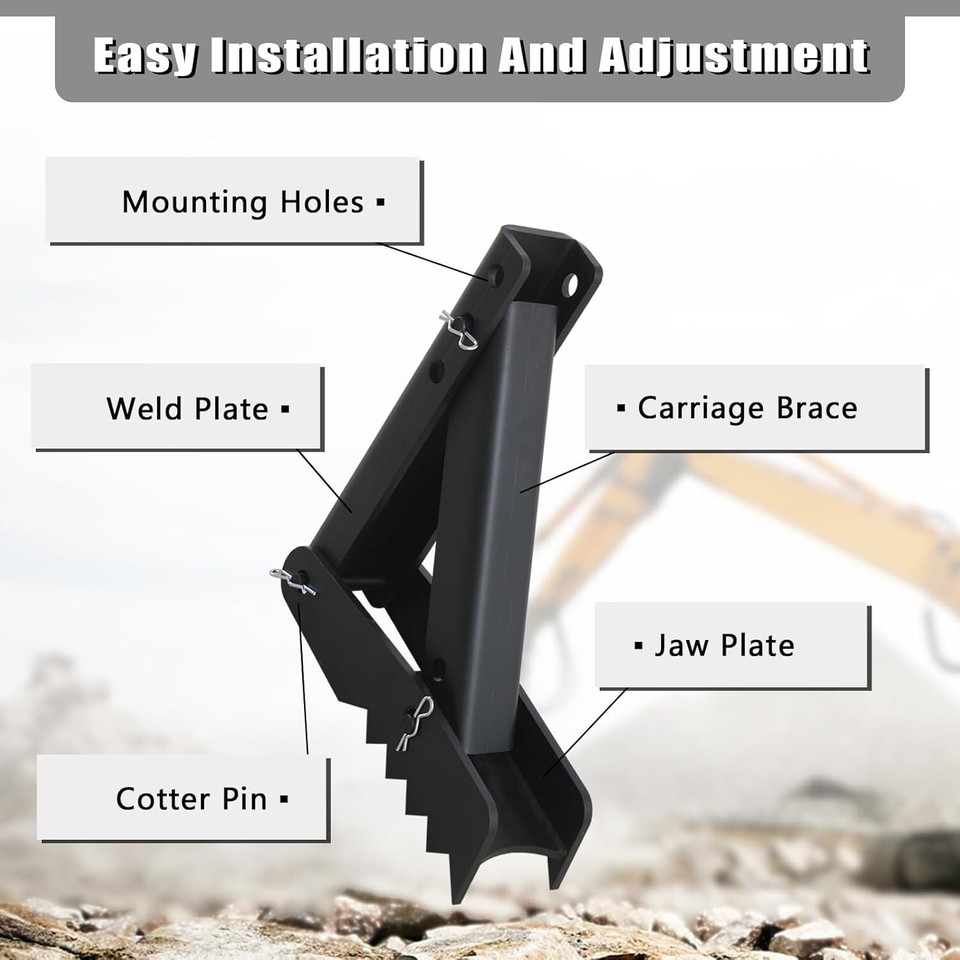 36" Backhoe Thumb 1/2" Steel Plate Excavator Universal Claw for Tractor ...