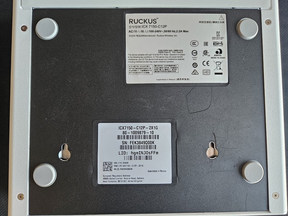 Ruckus ICX 7150-c12p Compact 12 - With Two R510 Access Points | eBay