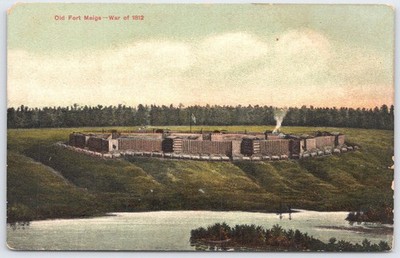 Old Fort Meigs War of 1812 Vintage Litho-Chrome Postcard Printed in ...