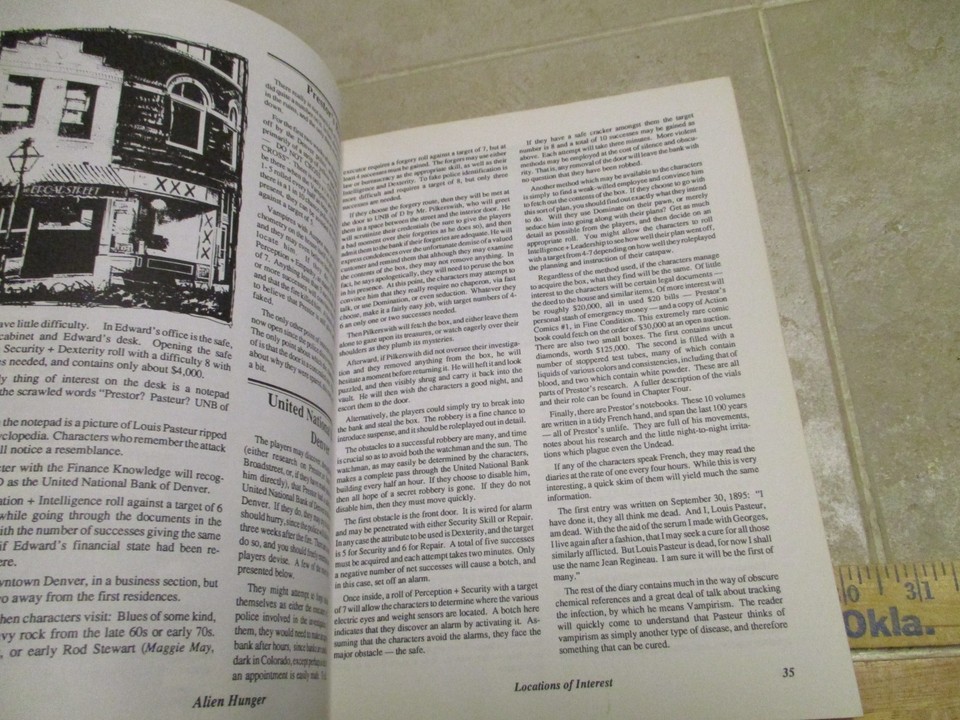 Vampire: The Masquerade: Alien Hunger - Original copy Role Playing Game ...