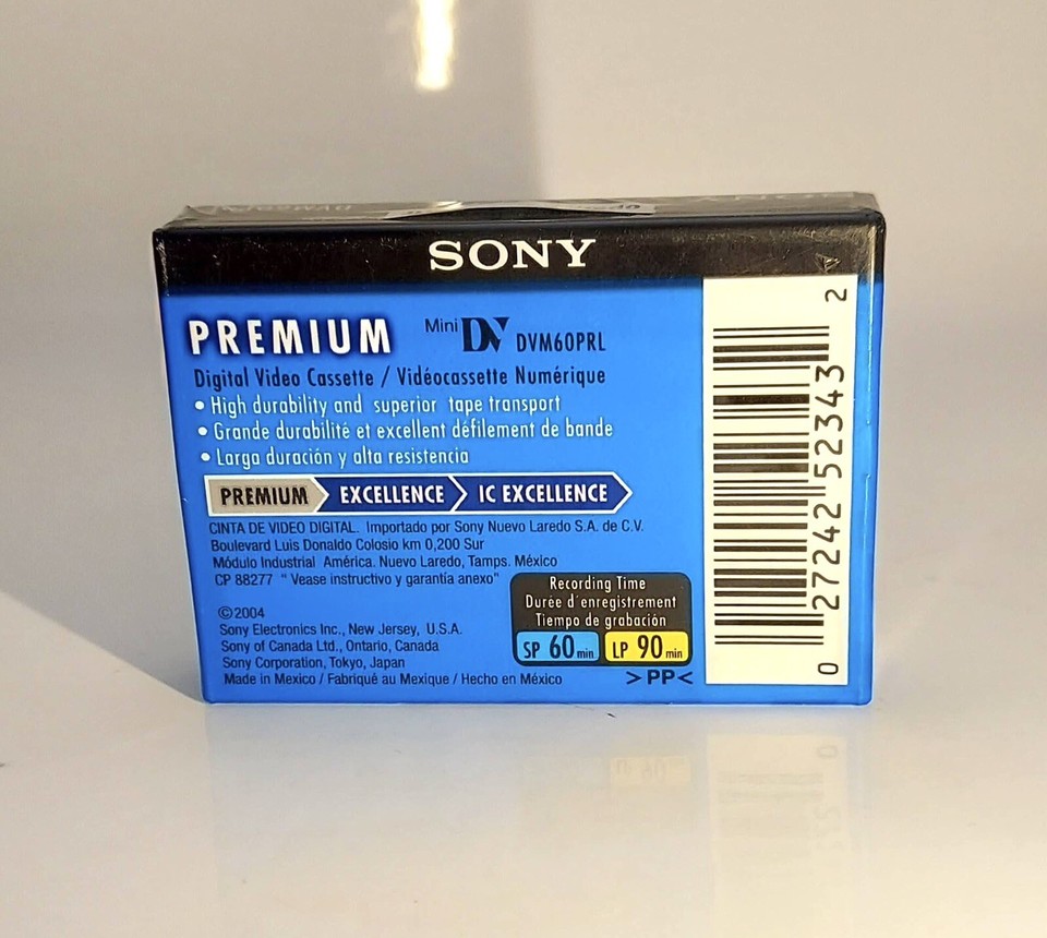 Sony DVC Mini DV Premium Video Cassette 60 LP: 90 Min SEALED | eBay