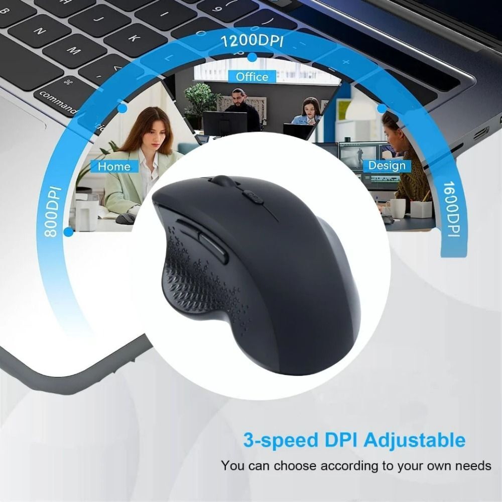 Bluetooth Rechargeable Ergonomic Mouse 2.4G Wireless Computer Mouse | eBay