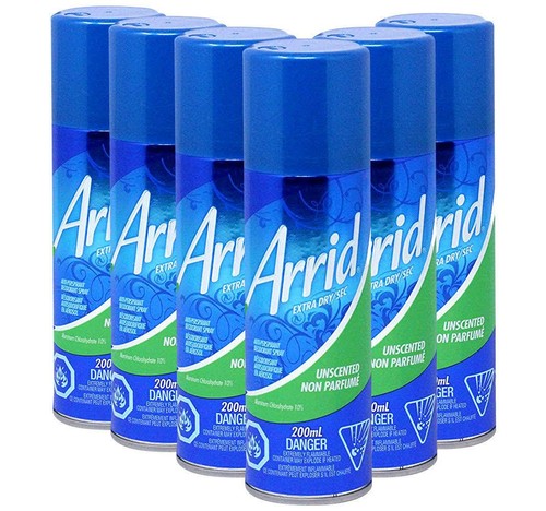 Arrid Antiperspirant Deodorant Extra Dry Spray, Unscented, 200 Ml ...