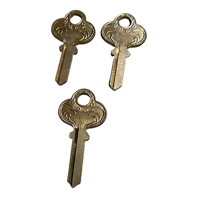 Vintage Ornate Decorative Key Blank (Ilco?) Unmarked Unstamped Lot Of 3 ...