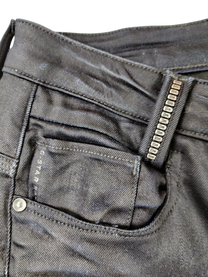 WOMENS G-STAR RAW RADAR SMITH W32 L32 DARK INK MID RISE SKINNY DENIM ...